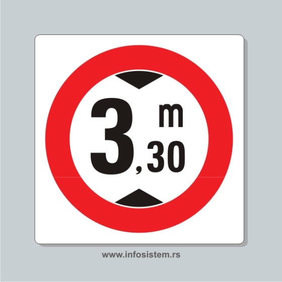 1080 Maksimalna dozvoljena visina za prolaz vozila - Infosistem